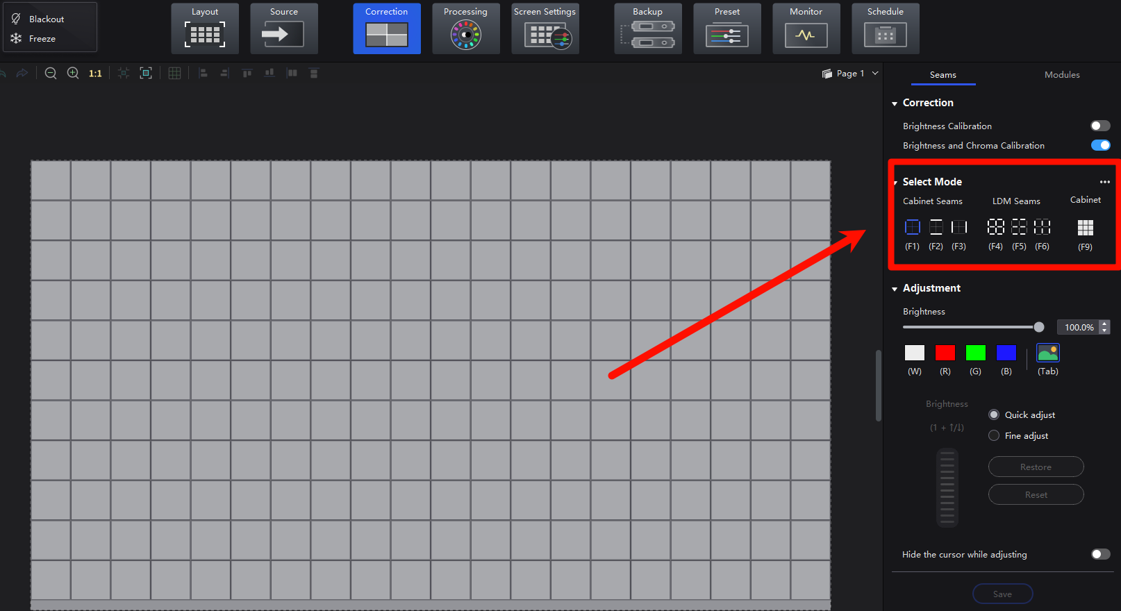 Correction Interface | COEX Wiki